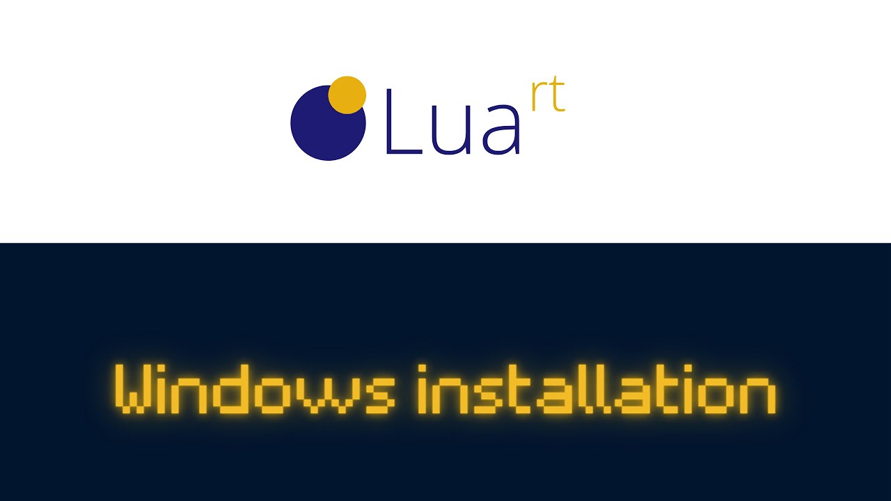 LuaRT  - Windows installation
