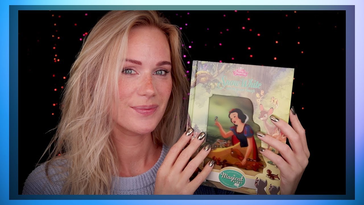 ASMR 😴 SNOW WHITE 📖 STORY TELLING BOOK READING (ear to ear)