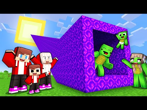 Mikey Family and JJ Family Found a Secret Tunnel to The Sun in Minecraft (Maizen)