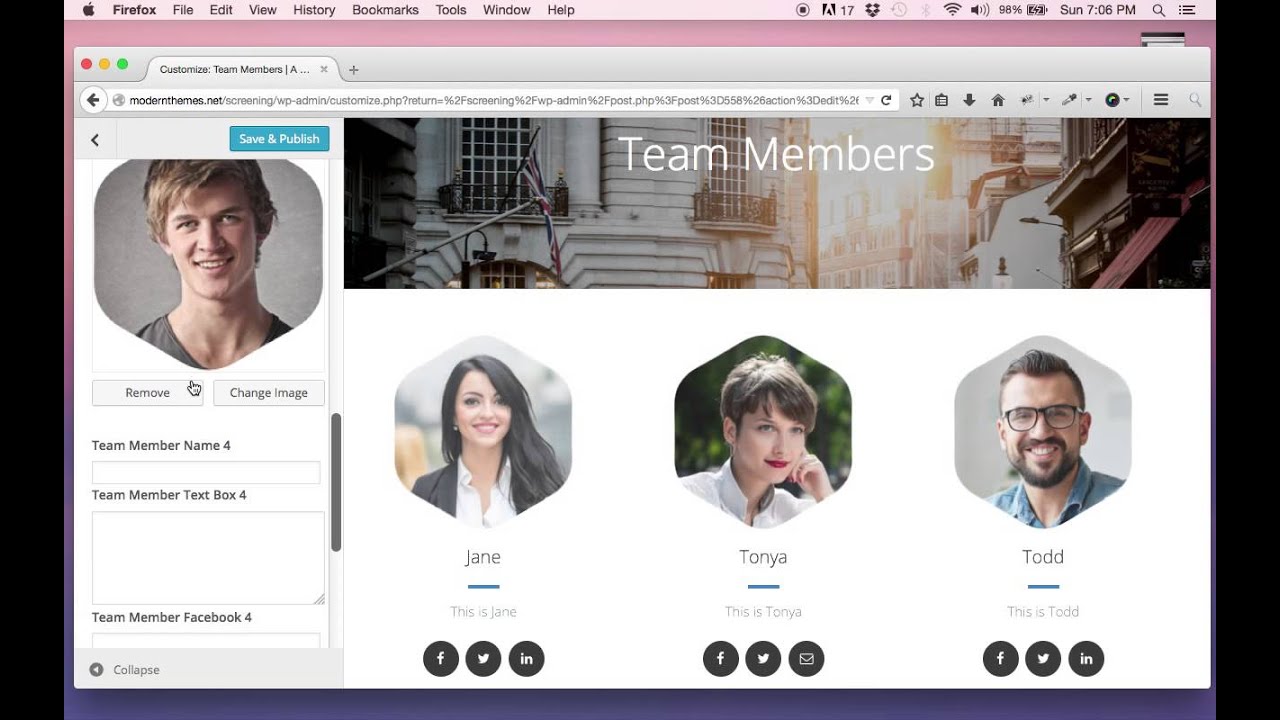 Team Members Page - Sensible Pro