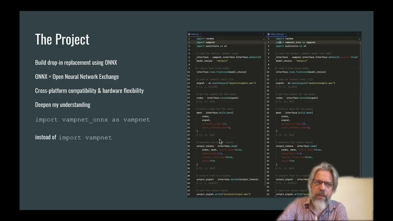 Generative Audio with Vampnet + ONNX | Token-Masked Acoustic Token Modelling