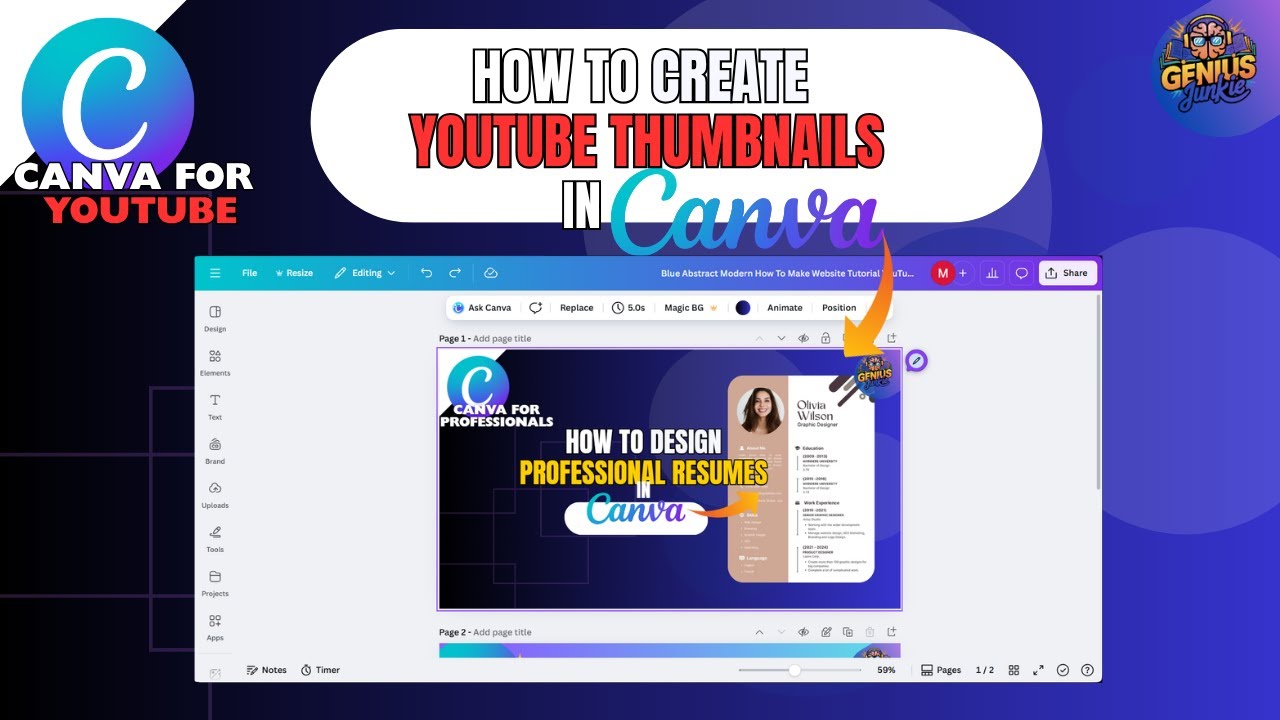 How to Create YouTube Thumbnails in Canva (PC Tutorial)