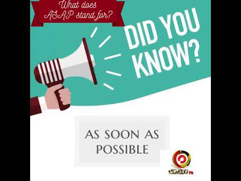 What does ASAP stand for?