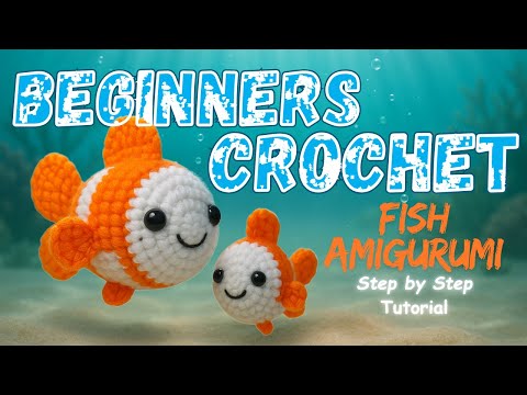 🐠 Easy Crochet Fish Amigurumi for Beginners | Step-by-Step Tutorial (No Sewing Needed!)