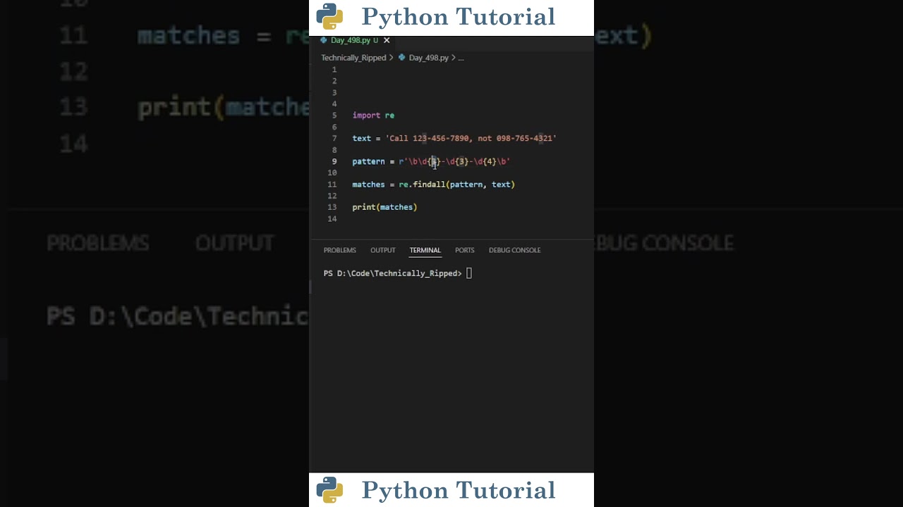 Extract Phone Numbers Using Regex | Python Tutorial