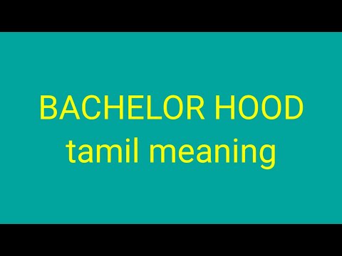 BACHELOR HOOD tamil meaning/sasikumar