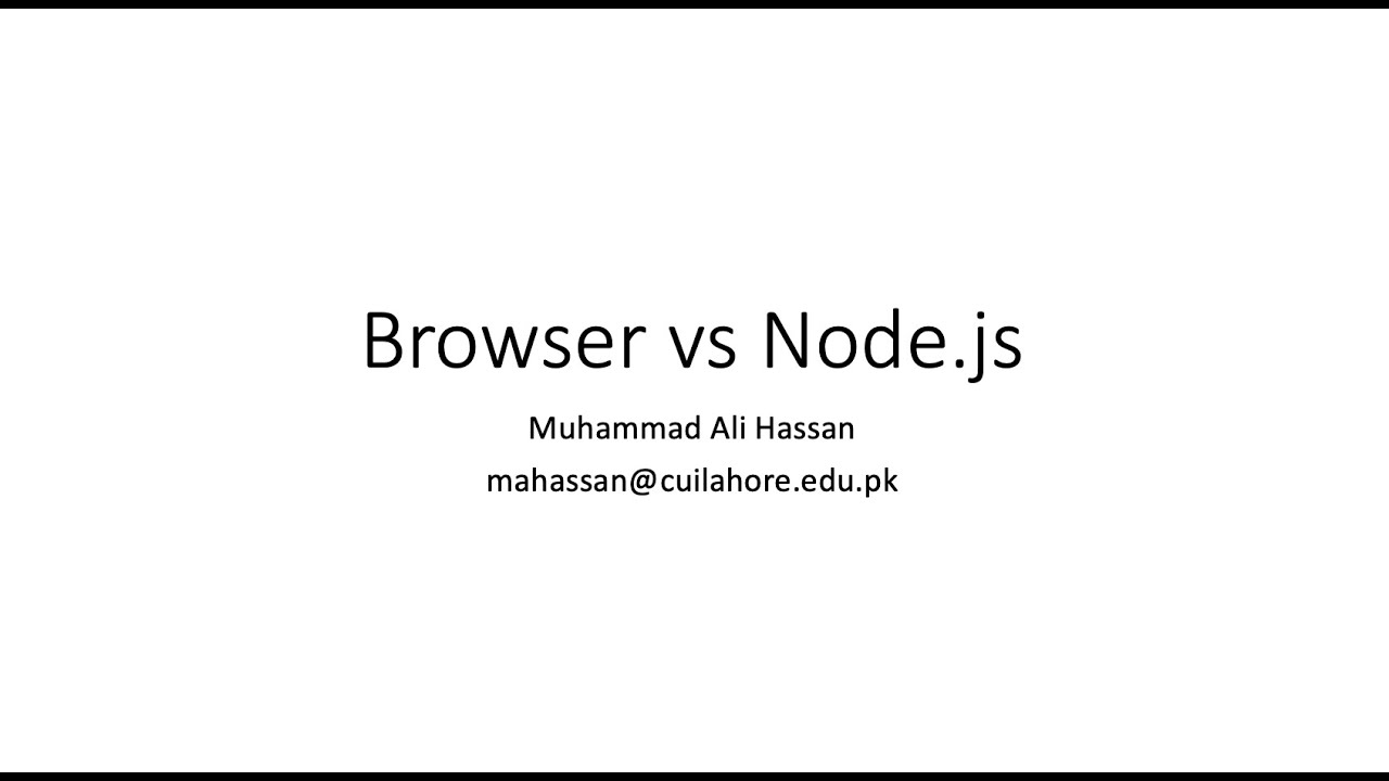 6. Browser vs Node.js | Node.js Tutorial for Beginners