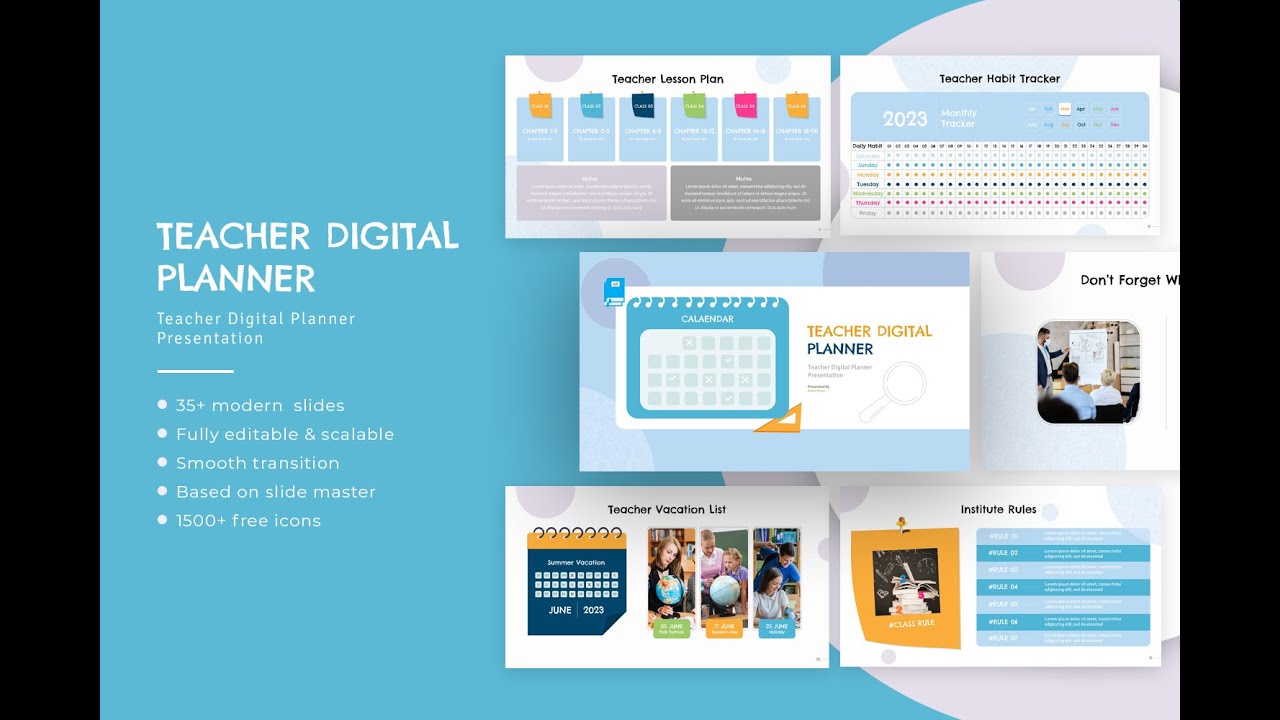 Teacher Digital Planner Presentation Template