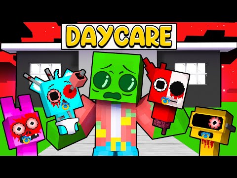 I Built a HORROR SPRUNKI DAYCARE in Minecraft!