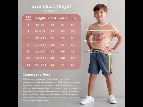 Gingersnaps Size Chart for Boys