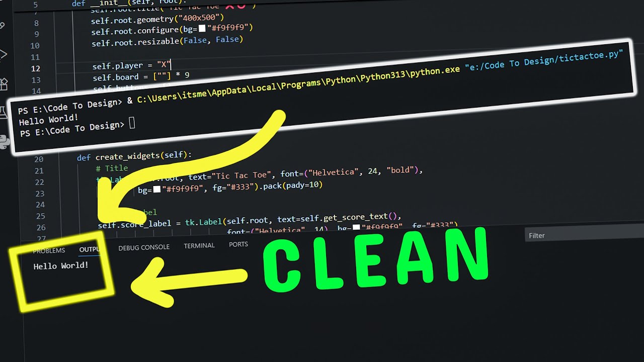 How to Get CLEAN OUTPUT in VS Code When Running Python