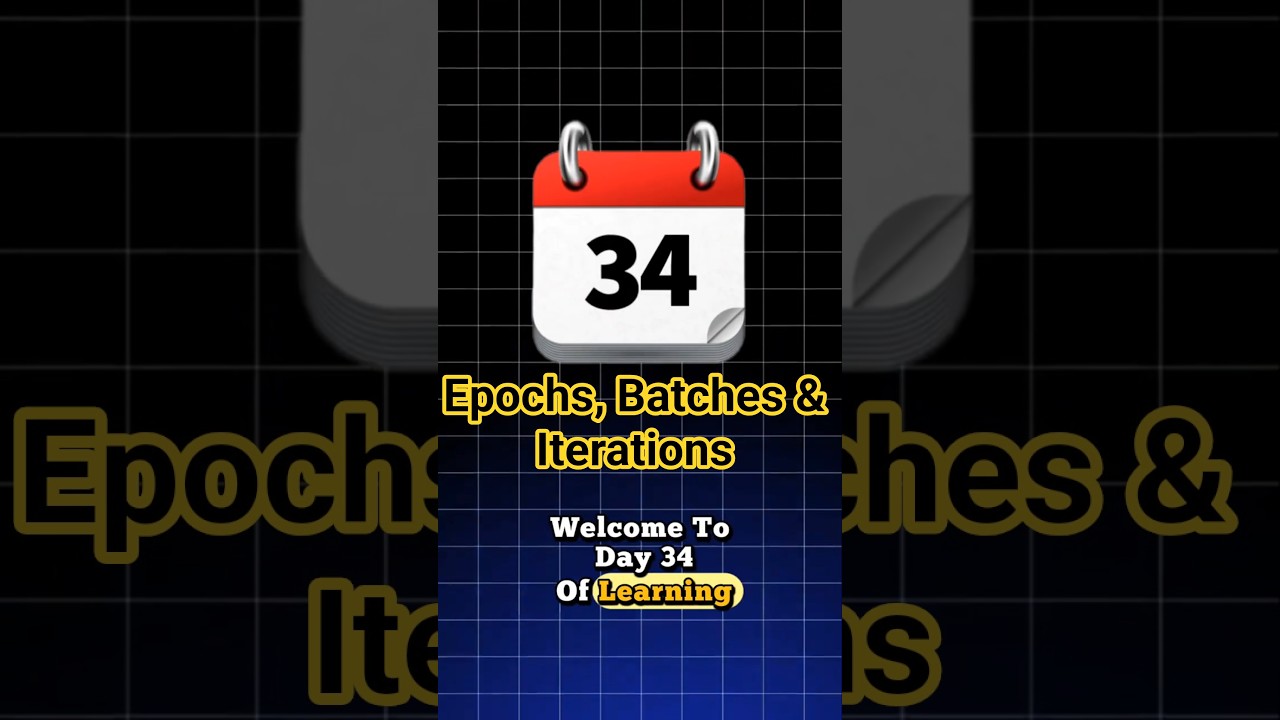 Day 34 — Epochs, Batches & Iterations in AI | Fail2FWD #AIEpochs