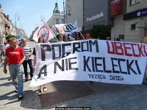"Pogrom ubecki nie kielecki" - manifestacja w Kielcach 05.07.2015