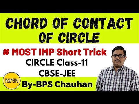 Chord of Contact of CIRCLE | CIRCLE- short tips and tricks | Circle Class-11 CBSE-JEE Maths