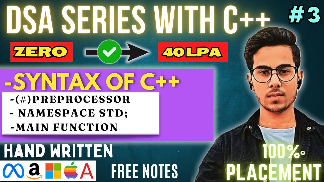Understanding C++ Syntax | All about C++ Syntax | With Handwritten Notes | code hacker