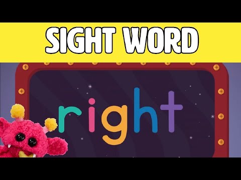 RIGHT - Let's Learn the Sight Word RIGHT with Hubble the Alien! | Nimalz Kidz! Songs and Fun!