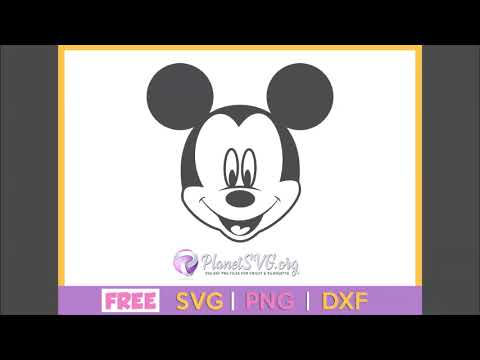 Head Mickey Mouse SVG Free Download Cut File for Cricut Silhouette Disney PNG Clipart