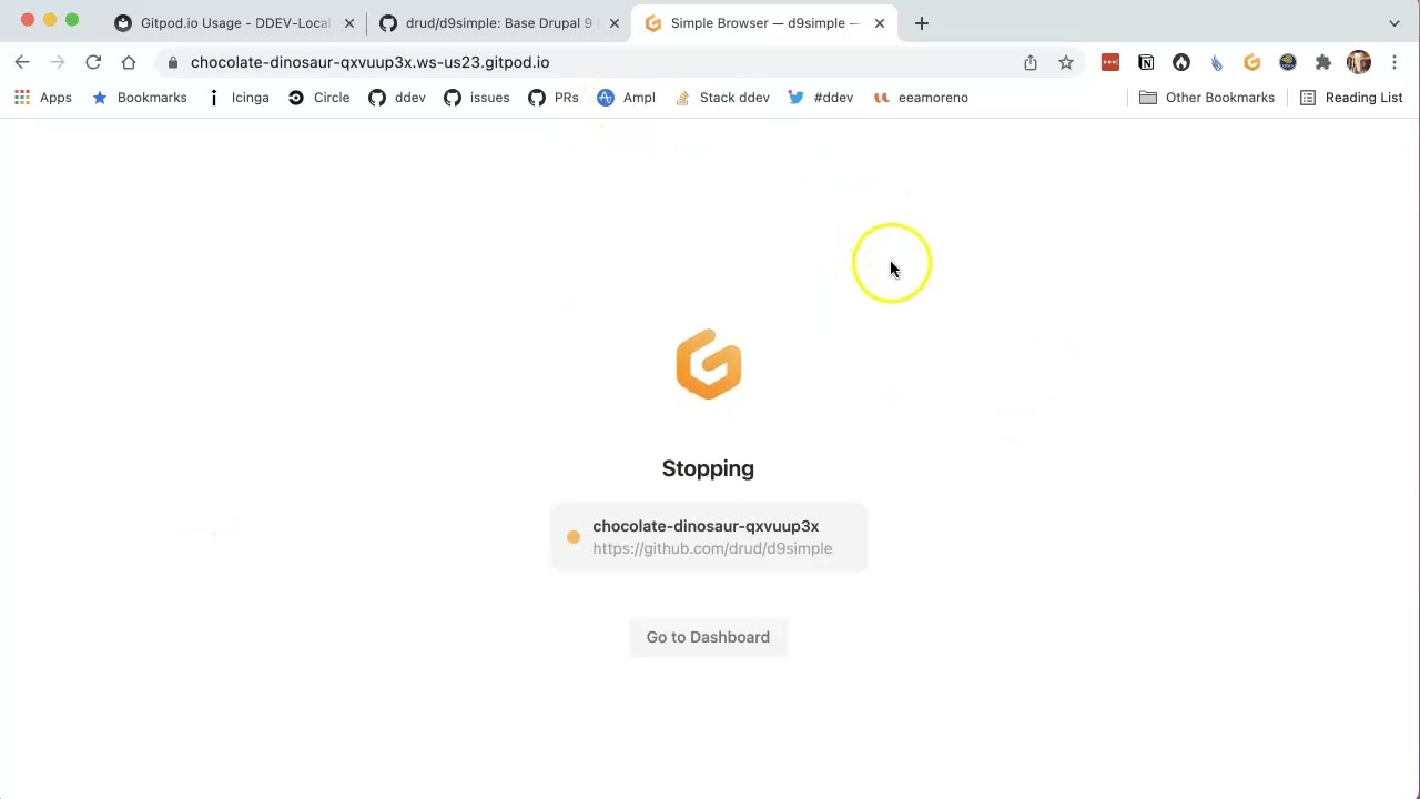 Using DDEV in Gitpod.io