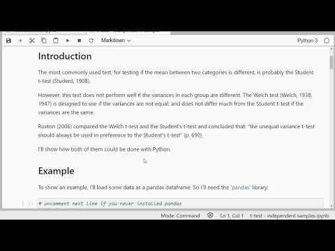 Python - Independent Samples t-test
