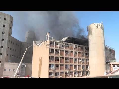 Iranian missile slams into the main hospital in southern Israel, causing extensive damage