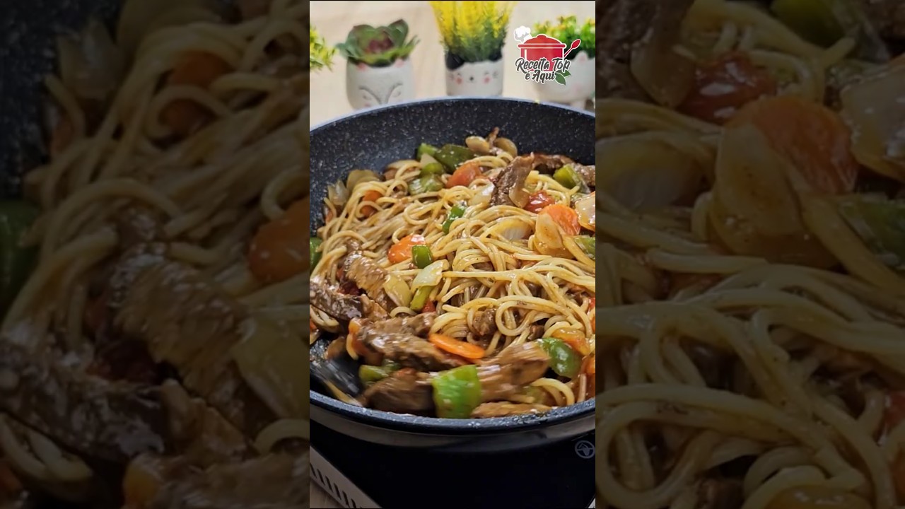 Um chefe de restaurante chinês me ensinou o segredo desse macarrão irresistível!  #receita