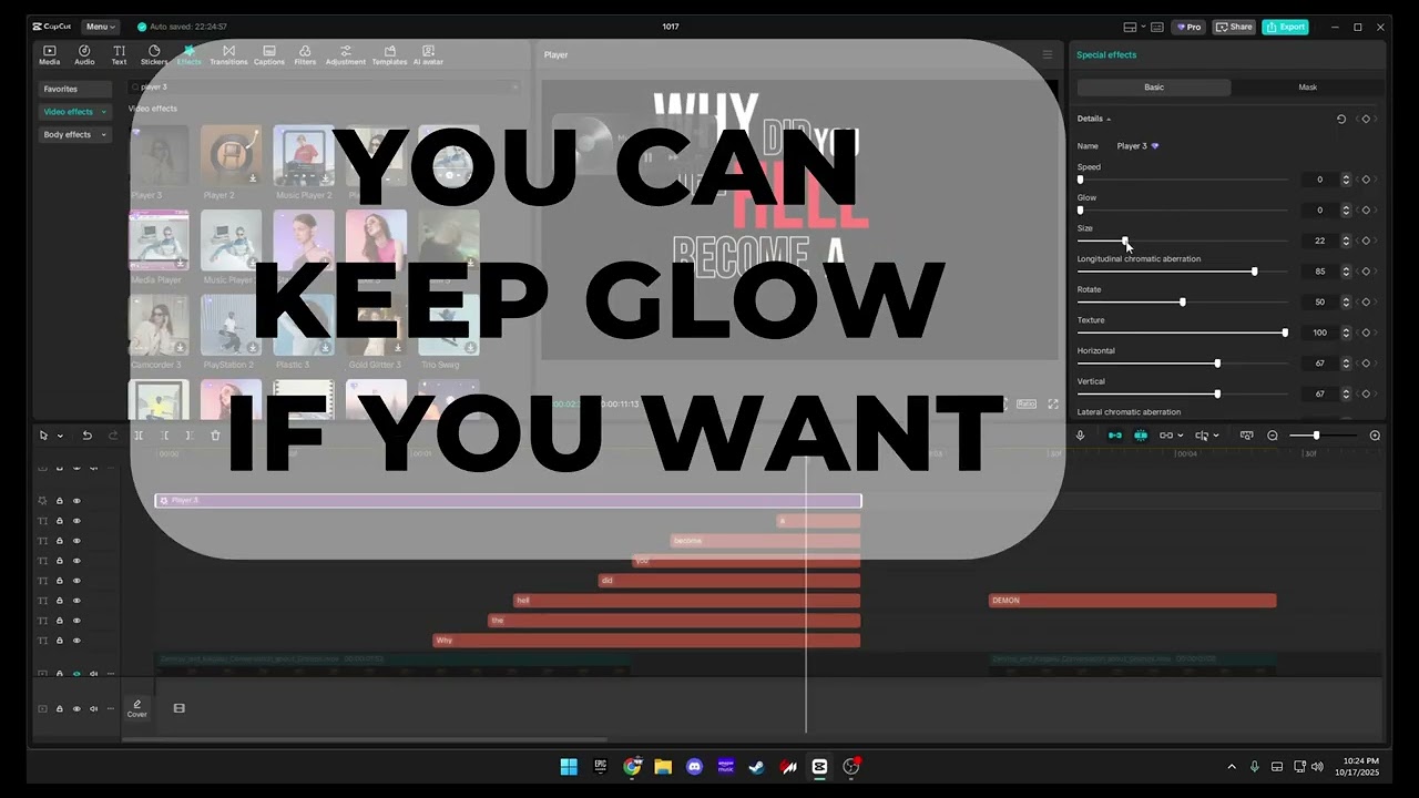 3D Text Tutorial Capcut PC