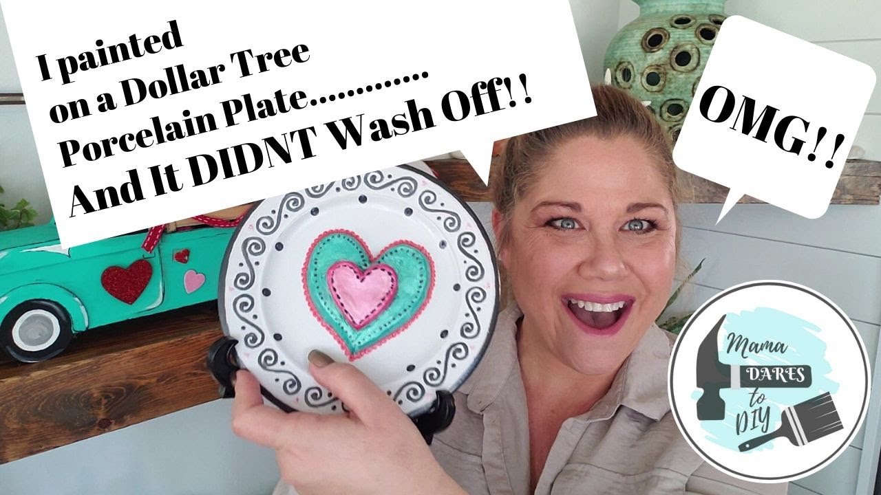 How To Sculpt and Paint on Ceramic Plates From Dollar Tree|  Dollar Tree DIY |