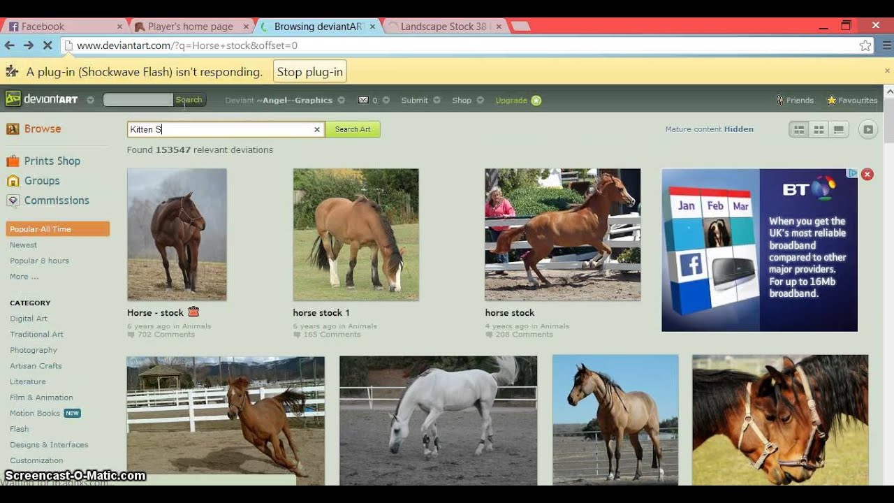 How to get stock images off deviantart.