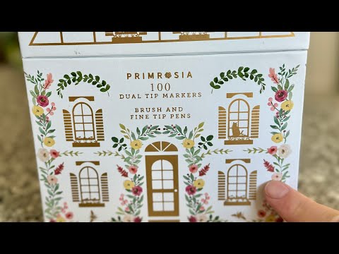 Primrosia 100 Dual Tip Marker Pens Fine Tip Sketch Coloring #markers #adultcoloring #sketching