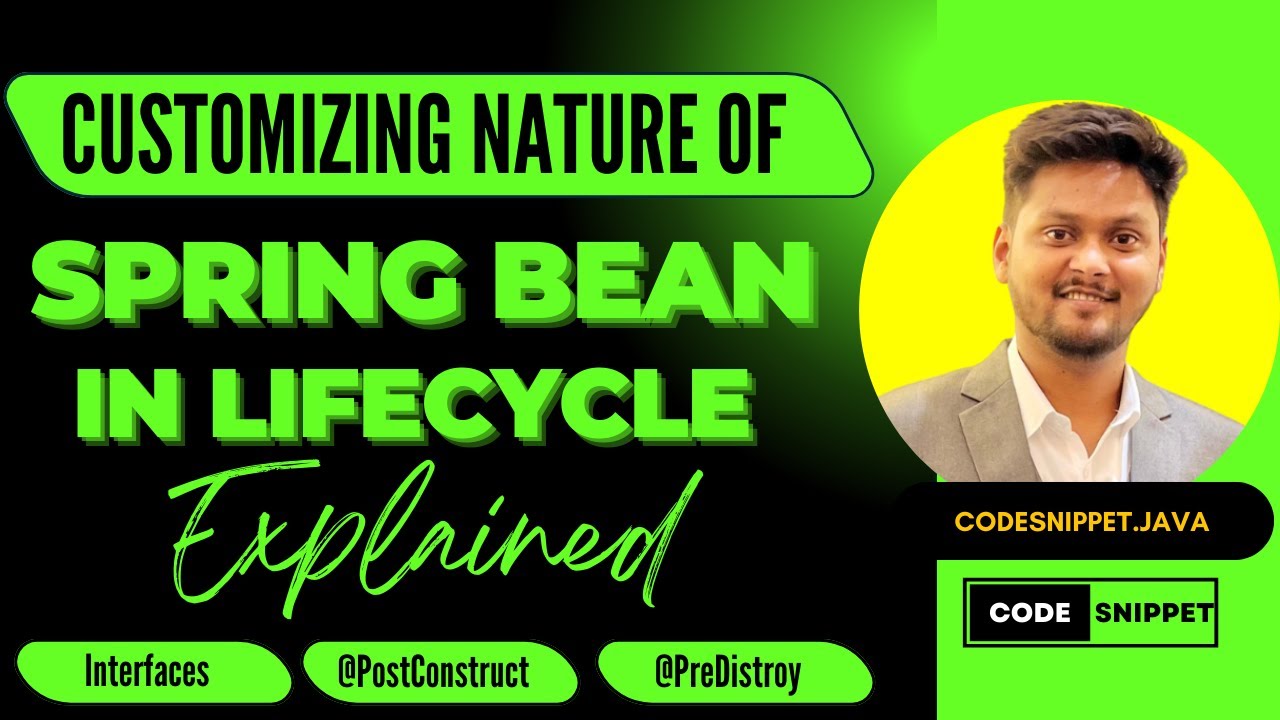 Customizing Bean Nature in Spring | Bean Lifecycle, @PostConstruct & @PreDestroy Explained