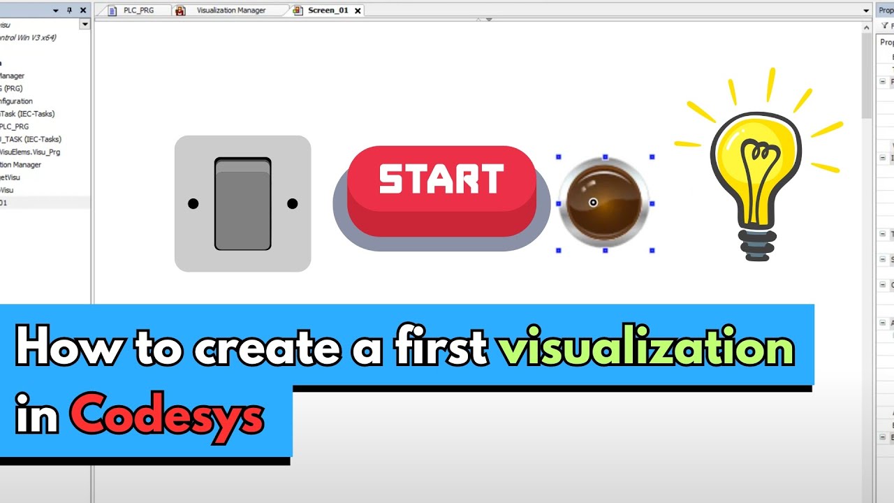 Codesys PLC: First Visualization In Codesys