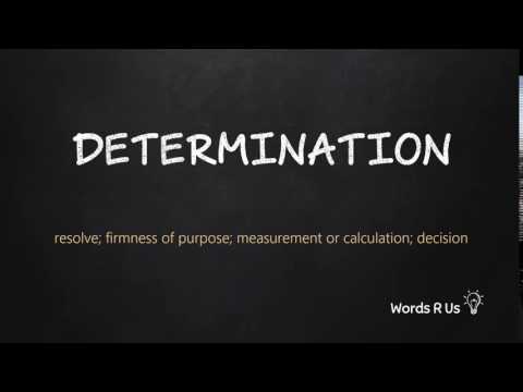 How to Pronounce DETERMINATION in American English