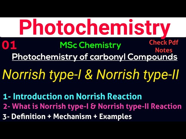 Understanding Norrish Type-I and Type-II Reactions in Photochemistry ...