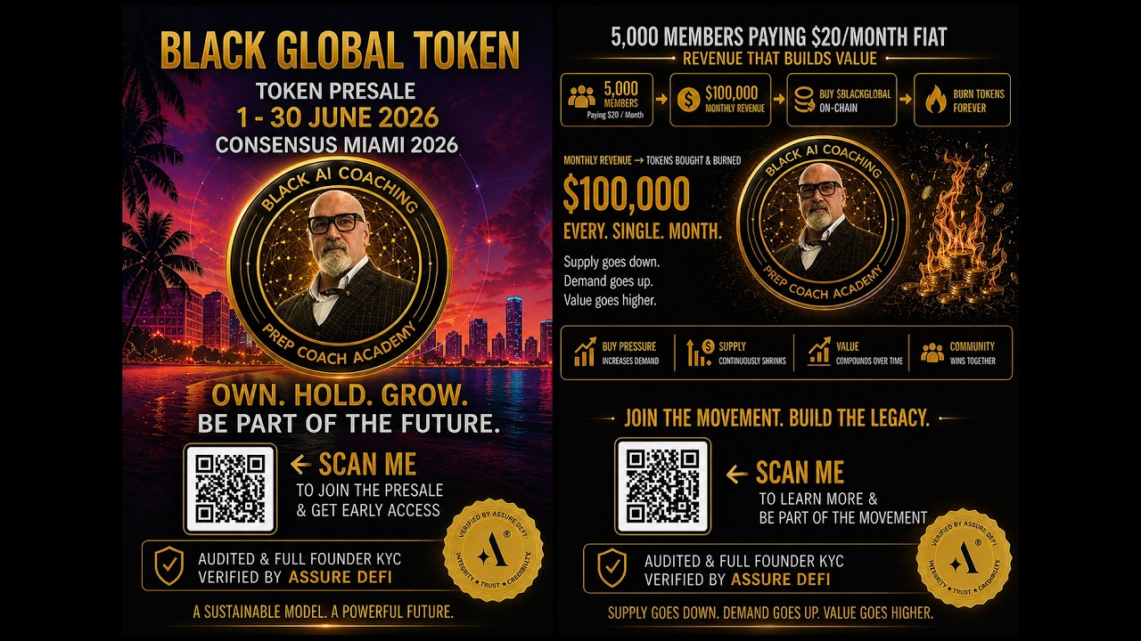 The Black Global Investment Token Launch 1 to 30 th June 2026