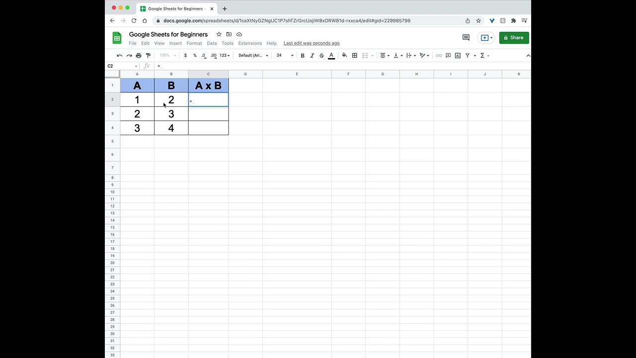 How to Multiply Numbers in Google Sheets