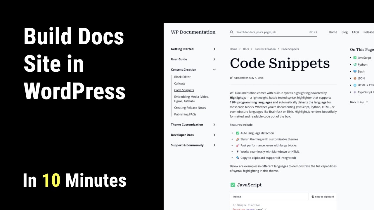 Build Your Product Docs in WordPress