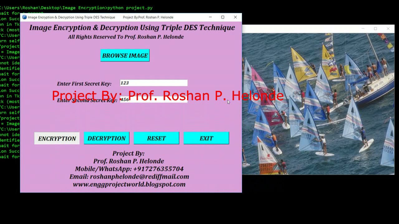 Image Encryption Decryption Using Triple DES Technique Python Source Code || Image Encryption Code