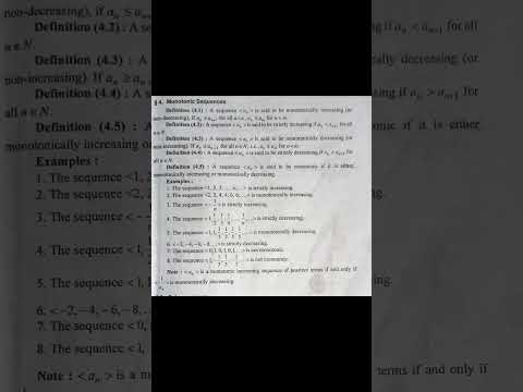 monotonic Sequences full definition and example most IIT JAM