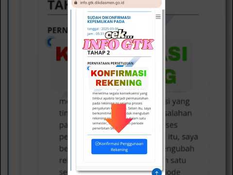 Cara Konfirmasi Rekening Pada Info GTK 2025