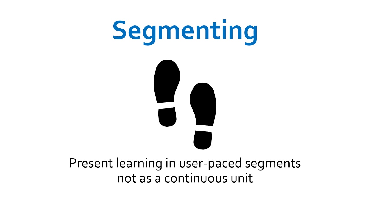 Segmenting Principle | The 12 Multimedia Instructional Principles