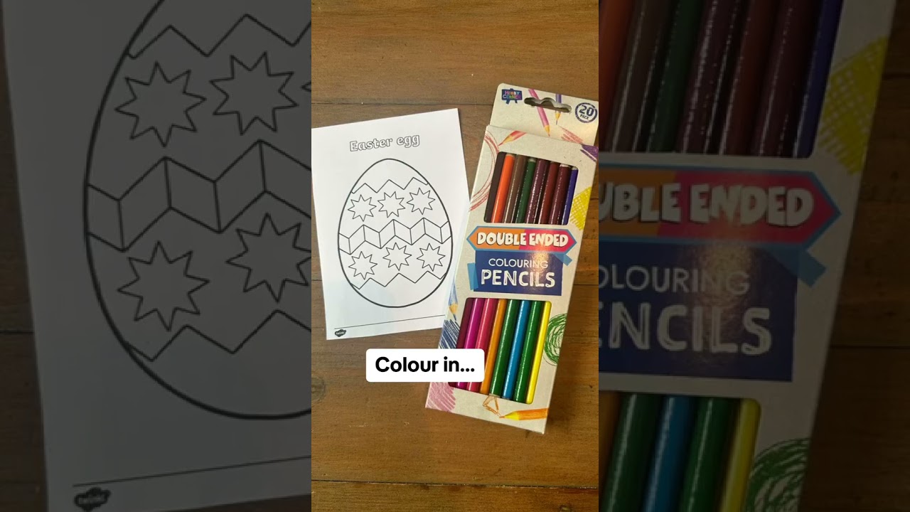 Easter Picture And Word Colouring Sheets