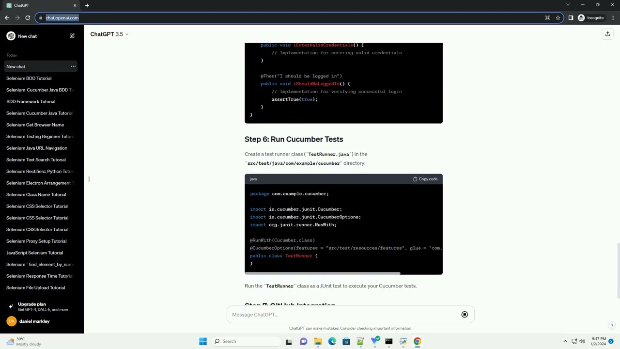 bdd cucumber selenium java framework github