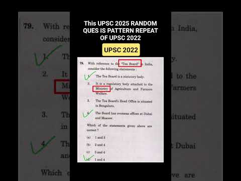 This UPSC 2025 random ques pattern from UPSC 2022 Prelims 🤩🔥