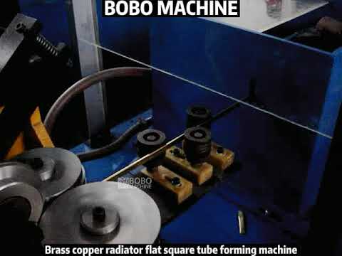 Brass copper radiator flat square tube forming producing manufacturing machine