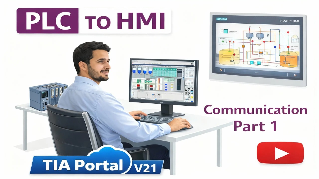 TIA Portal V21 PLC to HMI Communication Tutorial | Step-by-Step