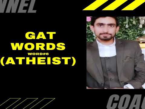 GAT words with meaning| use in a sentence| Atheist | word#6