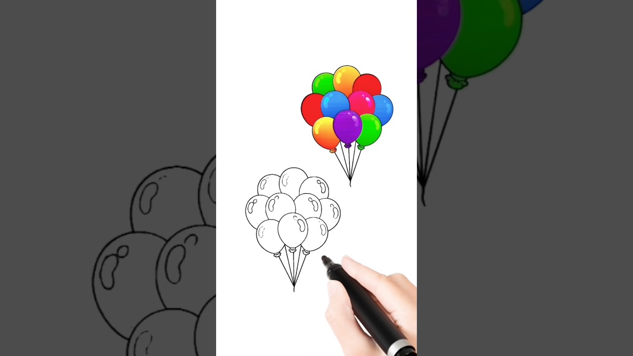 Balloons 🎈 drawing #balloon #balloondrawing