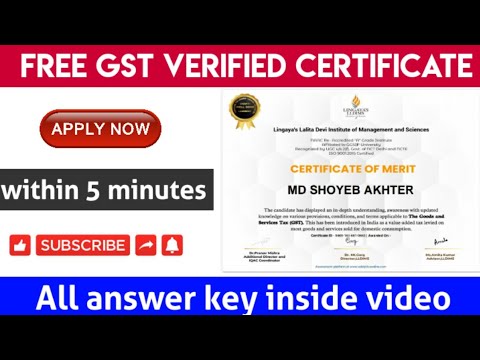Free GST Verified Certificate |GST Certificate |Goods Service Tax Certificate| |#Short_trick_Science