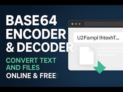 Base64 Encoder and Decoder Online Free Convert Text and Files