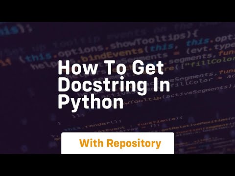 how to get docstring in python